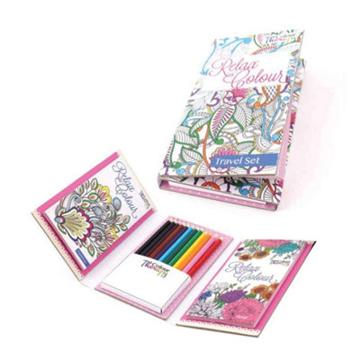 Adult Colouring Book Travel Set, Pack of 6