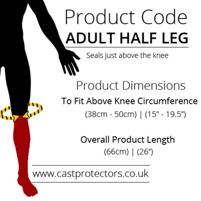 Adult Half Leg Plaster Cast or Dressing Protector - For Use In The ...