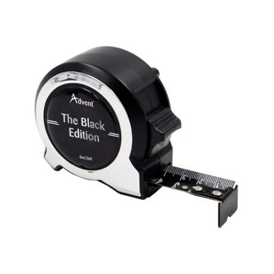 Advent Black Edition Tape Measure 8m 26ft Metric and Imperial ADVBE18025