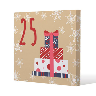 Advent calendar 25 days of christmas (canvas) / 114 x 114 x 4cm at B&Q