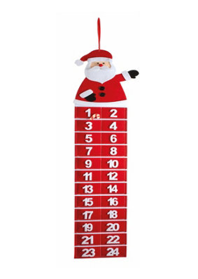 Advent Calendar - Felt Santa with Numbered Pockets
