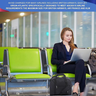 Aerolite Cabin Bag Single 40x30x15cm, Under Seat Flight Holdall ...