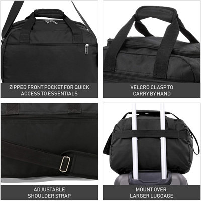Aerolite Premium Underseat Cabin Bag, 40x20x25cm, Single, Black ...