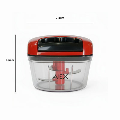 AEX 550ml Manual Food Chopper, Pull Cord Vegetable Cutter with Sharp ...