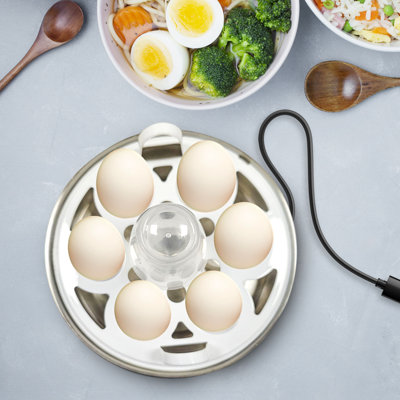 AEX Electric Egg Cooker & Boiler 7 Egg Capacity Soft Medium Hard Boiled ...