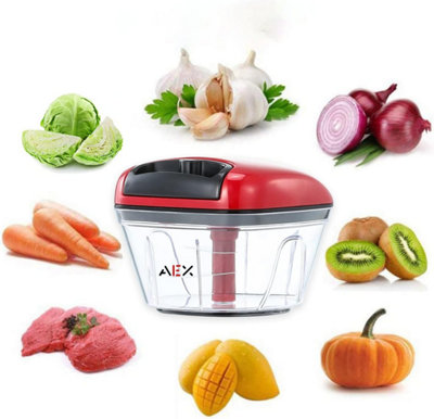 AEX Manual Food Processor 250ml Pull String Vegetable Chopper Garlic ...