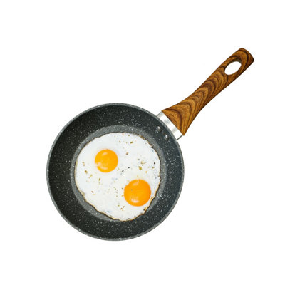 AEX Non Stick Copper Frying Pan 20cm with Wooden Handle for Induction ...