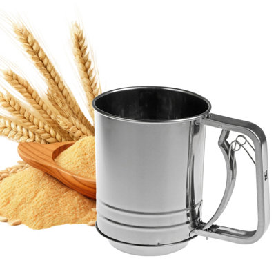 AEX Stainless Steel Flour Sifter Hand Held Sieve Cup for Icing Sugar ...