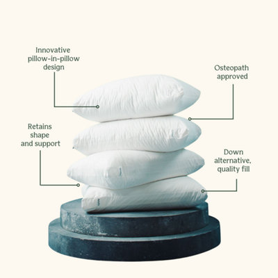 Aeyla The Dual Pillow Unique Pillow in Pillow Design for Neck Support