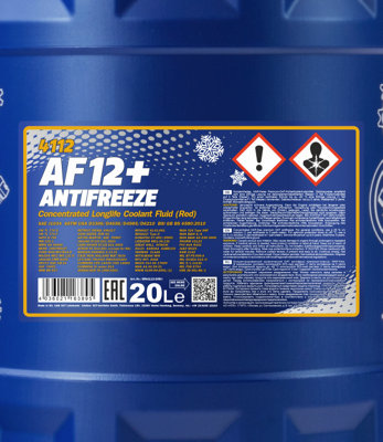 AF12+ LONGLIFE Red AntiFreeze 20L Summer - Winter Coolant Concentrate GL12+