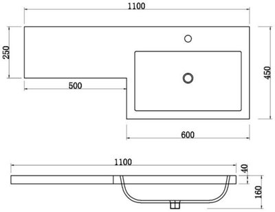 Affine 1100 mm Bathroom Vanity Unit Basin Toilet Combined Furniture ...