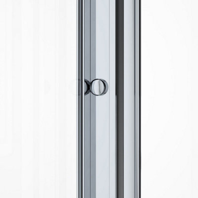 Affine 1100 x 760mm Sliding Shower Door & Side Panel Enclosure Cubicle ...
