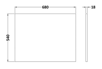 Affine 1500/680mm Bath Panel Pack Front Side End L Shape Bathroom MDF ...