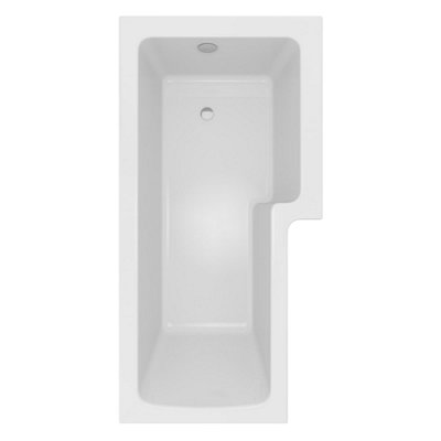Affine 1500mm L Shaped RH Shower Bath Bathtub Screen Front Side Panel ...