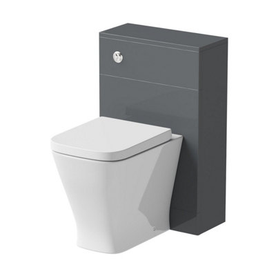 Affine 500mm Modern Bathroom WC Toilet Unit Concealed Cistern BTW Soft ...