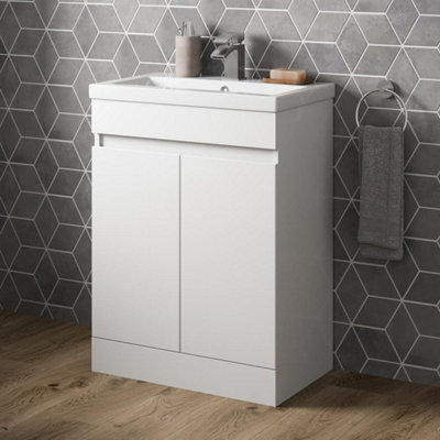 Affine 600mm Freestanding Vanity Unit Basin Sink Bathroom Storage ...