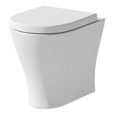 Affine Back to Wall Toilet BTW Pan Soft Close Seat Space Saving Compact ...