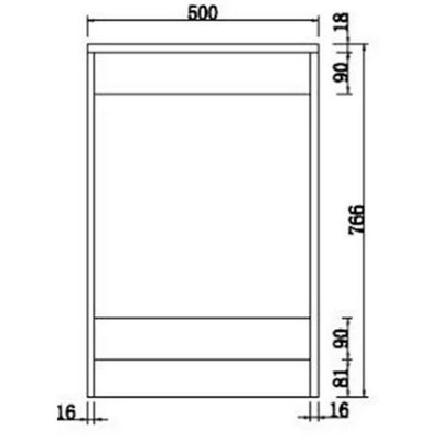Affine Back to Wall Toilet Unit Bathroom Concealed Cistern MDF WC ...