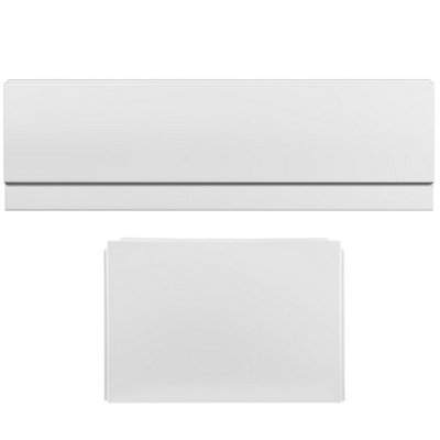 Affine Bath Panel Pack Set Acrylic Side End Gloss White 1700/750mm ...