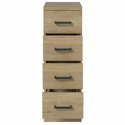 Affine Bathroom 4 Drawer Storage Unit Cabinet 250mm Modern Furniture ...