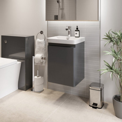 Affine Bathroom Cloakroom Vanity Unit Wash Basin Cabinet Cupboard ...