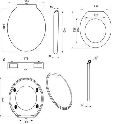 Affine Bathroom Close Coupled Corner Toilet Space Saving WC Pan Soft ...