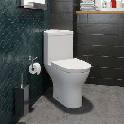 Affine Bathroom Corner Toilet Cistern White Gloss Ceramic - Cistern Only