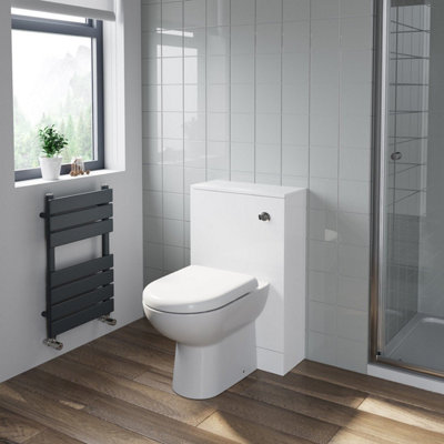 Affine Bathroom Gloss White Flat Pack Concealed Cistern Unit Toilet ...
