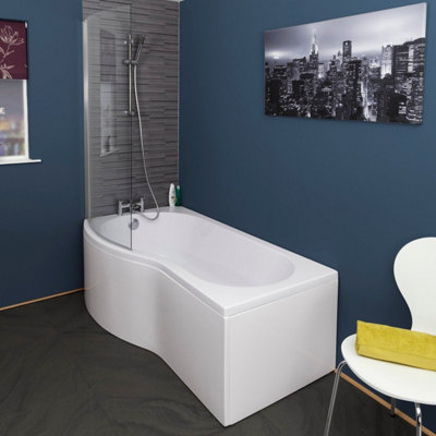 Affine Bathroom P Shaped Bath Panel Only