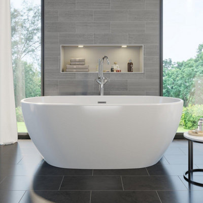 Affine Bathroom Suite 1500mm Freestanding Bath Toilet WC Basin Vanity Unit