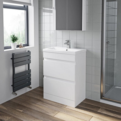 Affine Bathroom Suite 1500mm Freestanding Bath Toilet WC Basin Vanity Unit