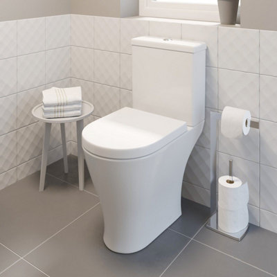 Affine Bathroom Toilet Seat Slow Soft Close Anti-Slam D Shape ...