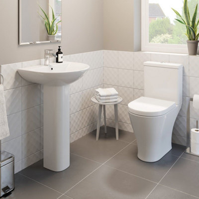 Affine Bathroom Toilet Seat Slow Soft Close Anti-Slam D Shape ...