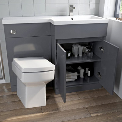 Affine Bathroom Vanity Unit Basin 1100 mm Toilet Combined Furniture ...