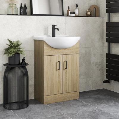 Affine Bathroom Vanity Unit Basin Sink Single Tap Hole Freestanding ...