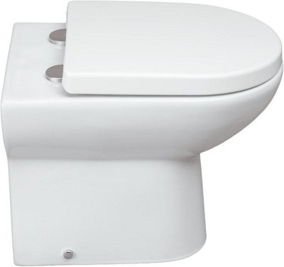 Affine BTW Back to Wall Toilet WC Pan Soft Close Seat Concealed Cistern ...