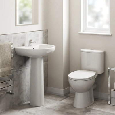 Affine Cheap Bathroom Suite 1700 Straight Bath Toilet WC Basin Sink Tap ...