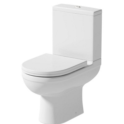 Affine Cloakroom Suite Close Coupled WC Toilet 1TH Basin Sink Pedestal ...