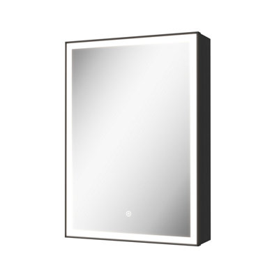 Affine LED Bathroom Mirror Cabinet Demister Shaver Socket Touch Wall ...