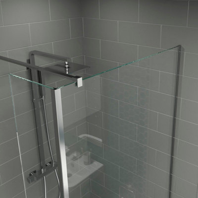 Affine Modern 1200mm Walk In Wet Room Shower Screen Return Panel Easy ...