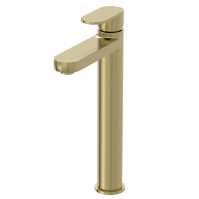 Affine Modern Bathroom High Rise Countertop Basin Mixer Tap Tall Single ...