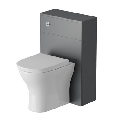 AFFINE MODERN BATHROOM TOILET UNIT CONCEALED CISTERN 500MM WC BTW SOFT ...