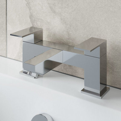 Affine Modern Chrome Bath Filler Spout Hot Basin Sink Mixer Tap Mixer ...