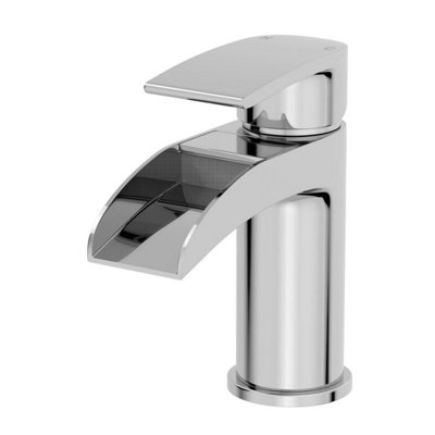 Affine Modern Chrome Waterfall Bath Shower Basin Sink Mixer Tap Mixer ...