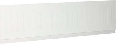 Affine Modern Front Bath Side Panel Tongue & Groove White MDF 1700mm ...