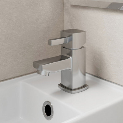 Affine Modern Mini Mono Basin Sink Mixer Tap Small Lever Handle Square ...