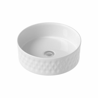 AFFINE ROUND COUNTERTOP BASIN GLOSS WHITE - 360 X 360MM