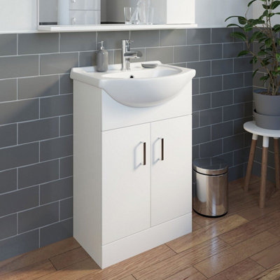 Affine Royan Toilet 550mm Cloakroom Suite Vanity Unit WC Basin Sink ...