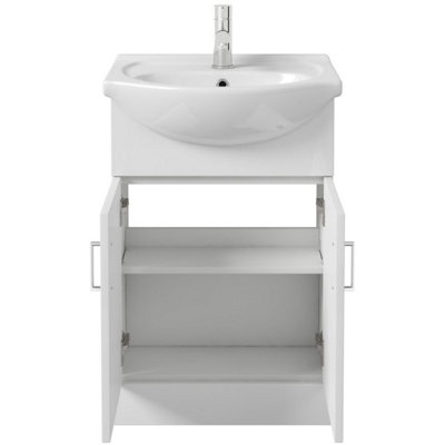 Affine Royan Toilet 550mm Cloakroom Suite Vanity Unit WC Basin Sink ...