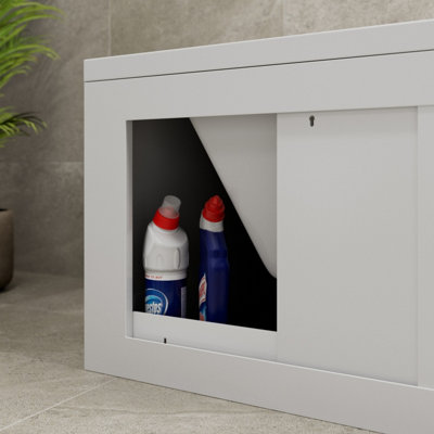 Affine Side Front Storage Bath Panel for 1700 Straight Baths Lockable ...